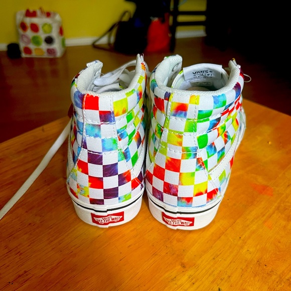 Vans | Shoes | Vans Comfy Cush Sk8 Hi Tye Die Checker | Poshmark